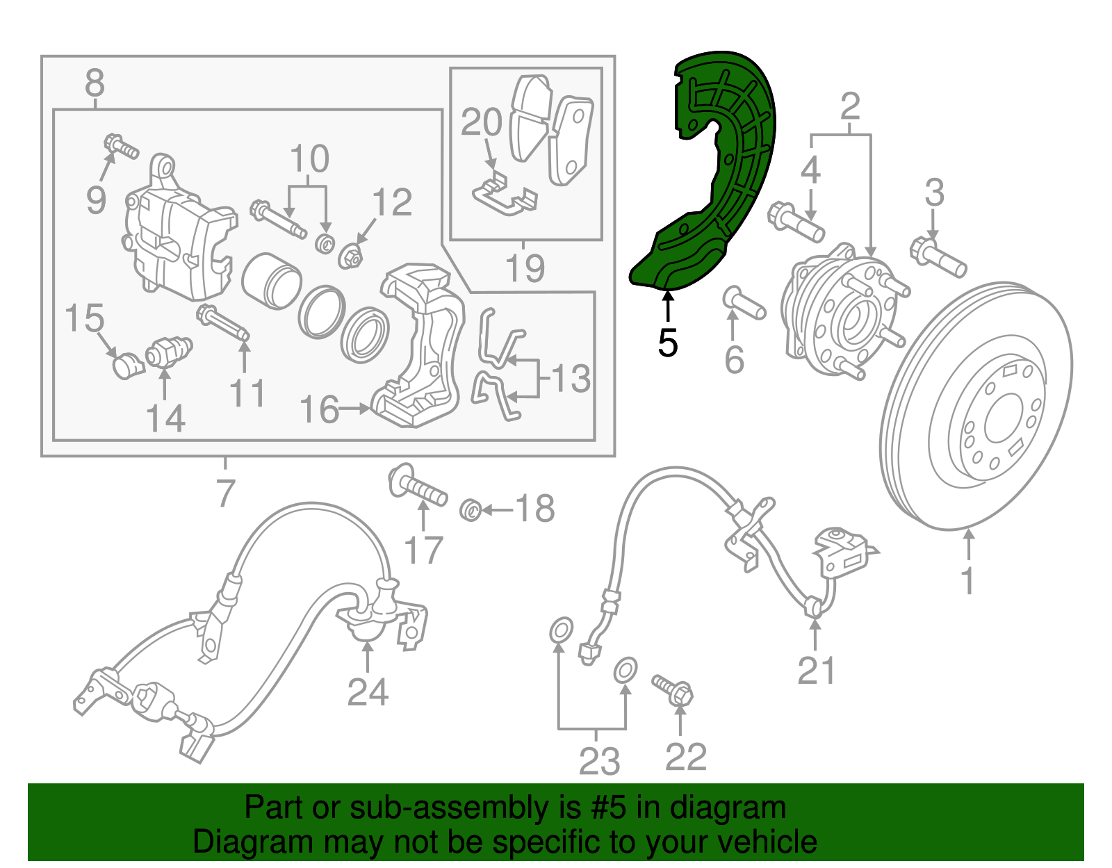 2017-2020 Kia 2017-2020 Kia - Backing Plate 51755-C1250 | World Kia Parts