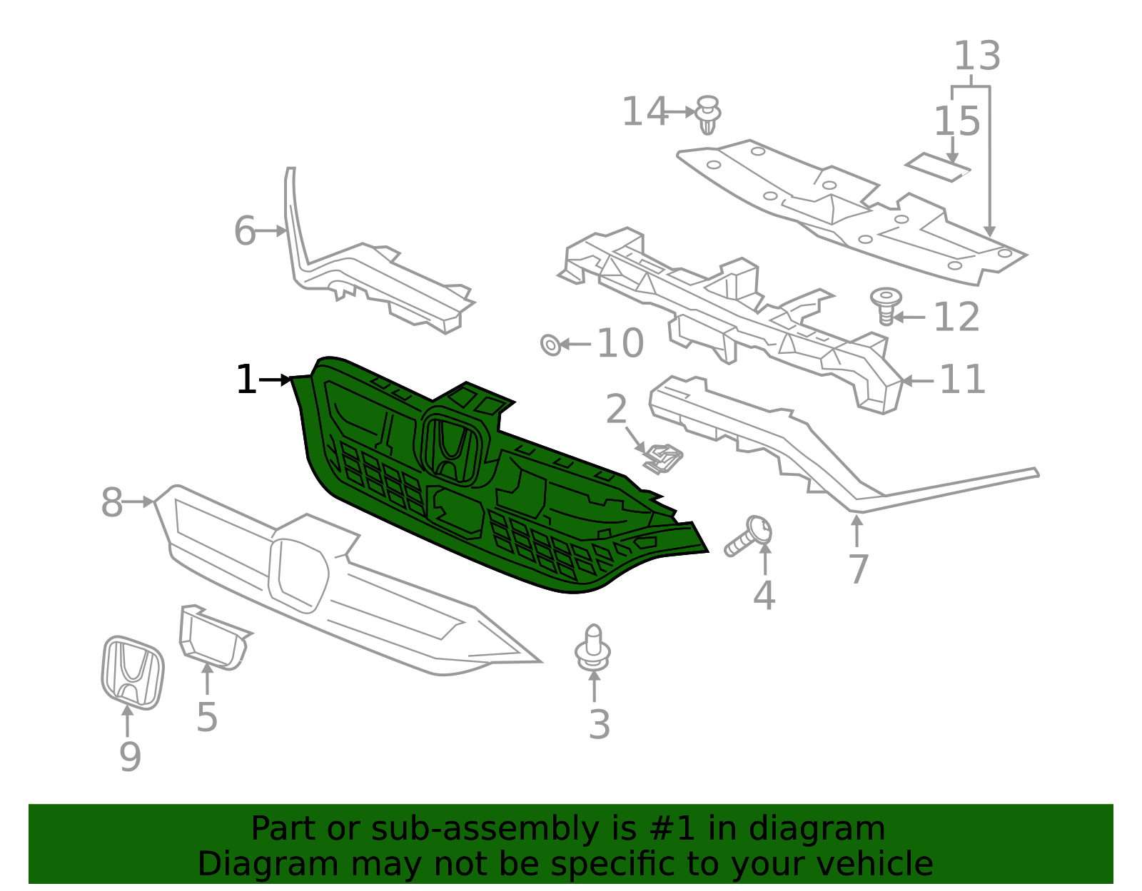 2020-2022 Honda CR-V Grille 71121-TLA-A60 | OEM Parts Online