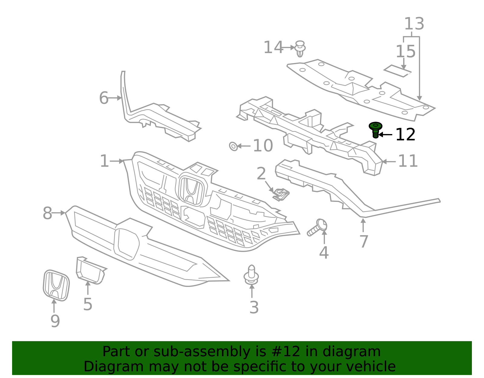 90101-TLA-A01 - Upper Support Bolt 2017-2022 Honda CR-V | Honda Parts ...