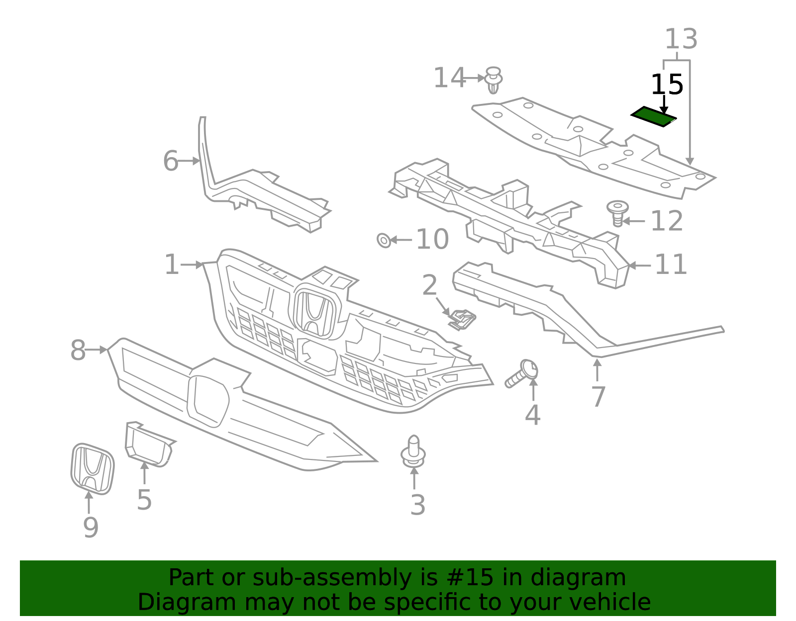 71133-TLA-A00 - Label Front Grille Cover - 2017-2020 Honda CR-V | Honda ...