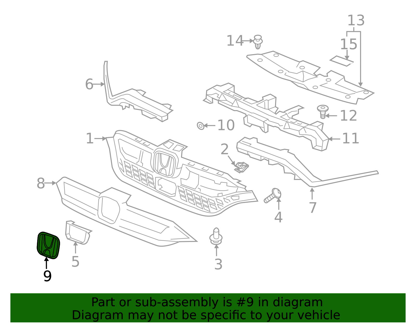 2020-2022 Honda | Emblem | 75700-TPG-A00 | Honda OEM Discount Parts