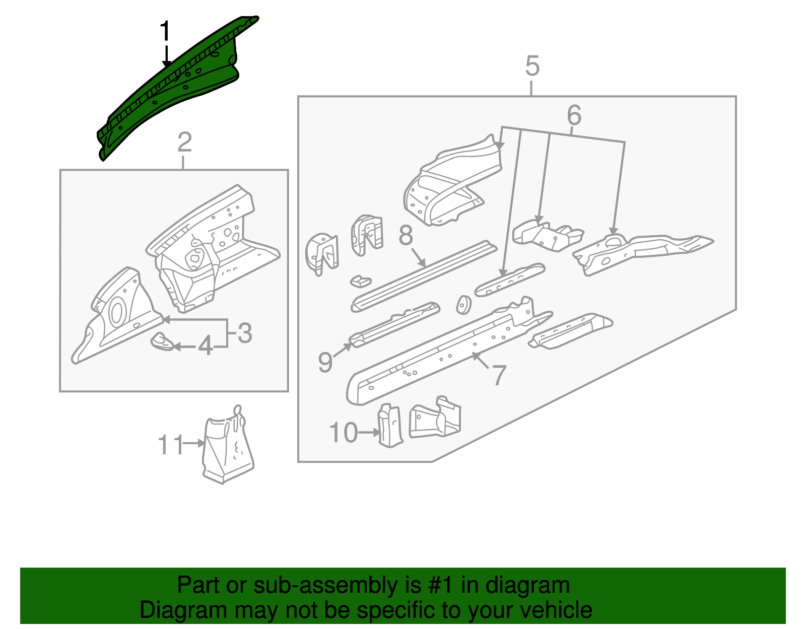 60714-S2A-300ZZ - High-Quality Fender Rail for 2000-2009 Honda S2000 ...