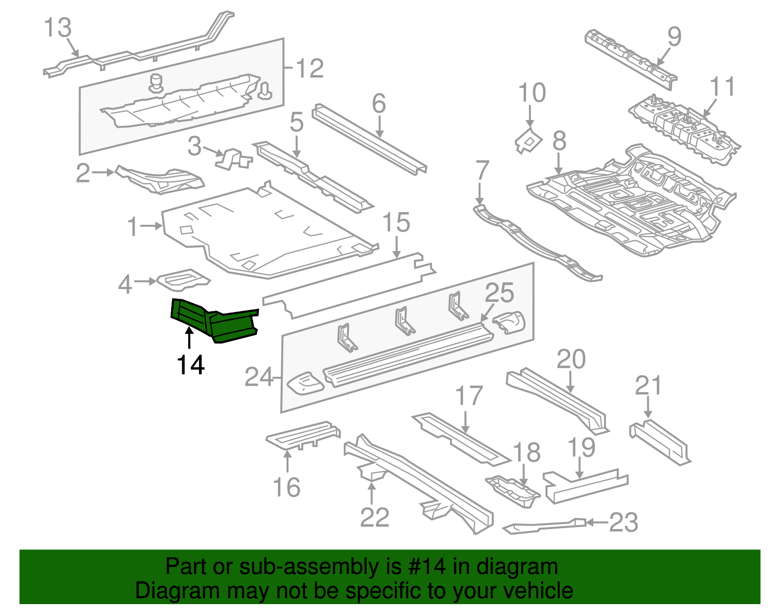 2008-2013 Toyota Highlander Torque Box 57077-0E040 | Toyota Parts Center