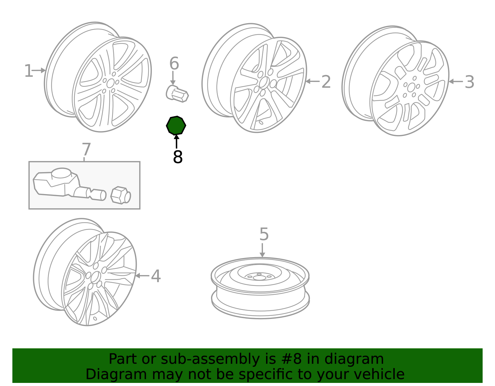 44732-STX-A00 - 2007-2009 Acura MDX - Cap Assembly, Aluminum Wheel ...