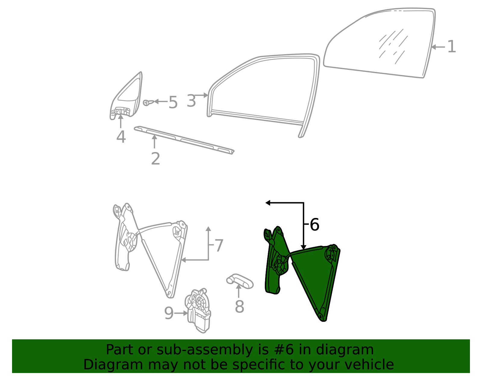 1J4-837-729-BK - Volkswagen Window Regulator 1999-2006 Volkswagen ...