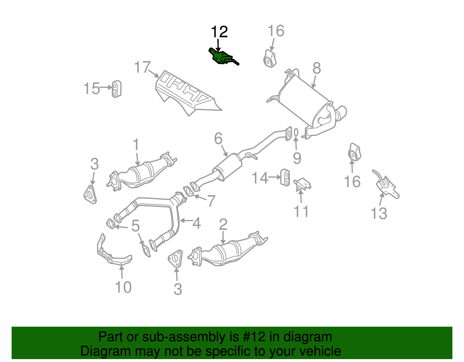 2003-2009 Nissan 350Z Rear Bracket 20741-CD000 | Nissan Parts Central