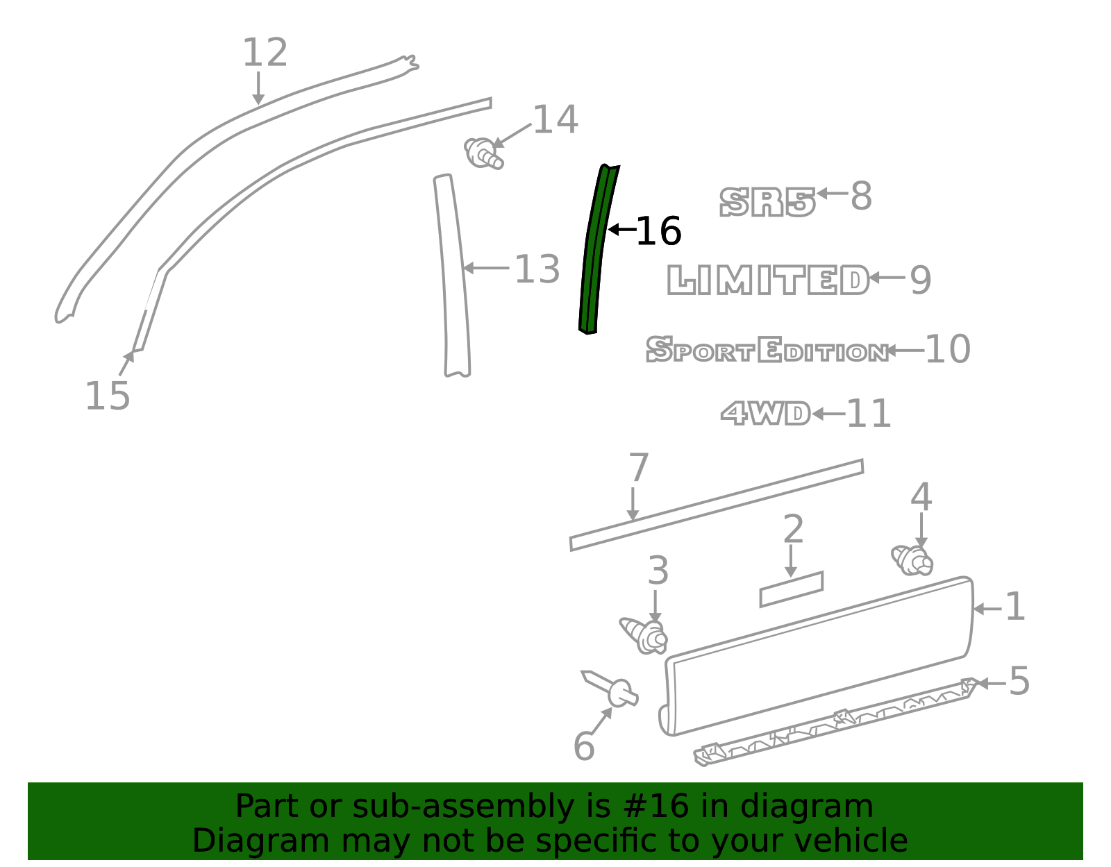 Trim Stripe Tape 75976-35551 | Toyota Parts Center