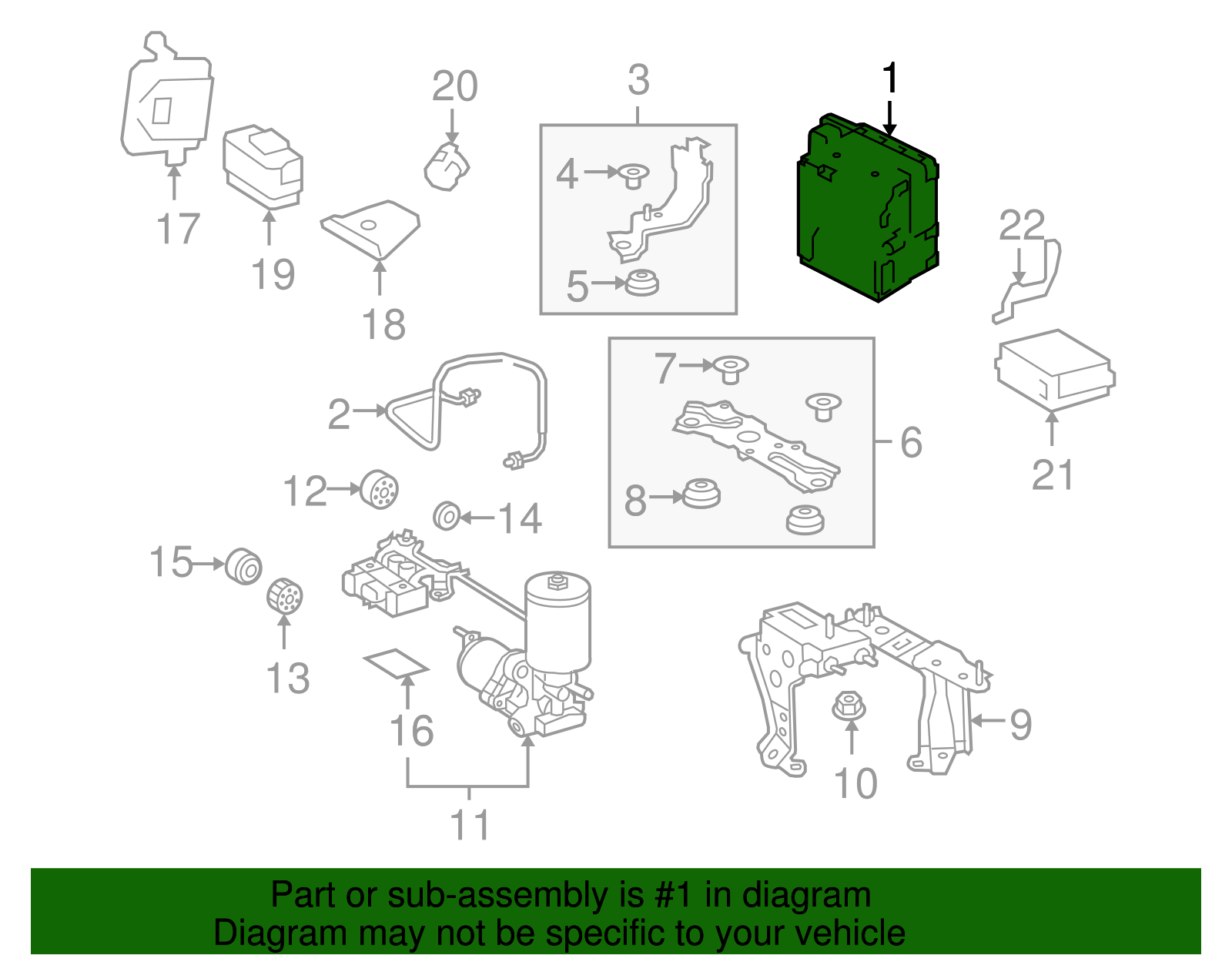 Genuine Toyota Actuator Assembly, Brake part# 44050-48320 for 2008-2019 ...