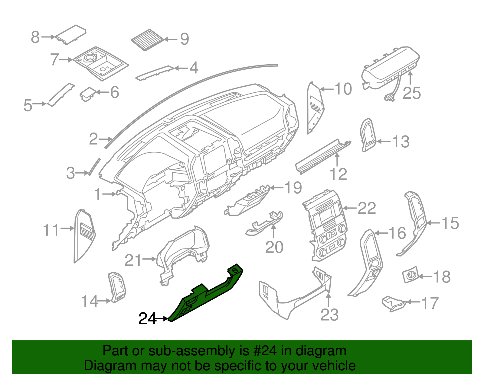 2015-2020 Ford F-150 | Closure Panel | JL3Z-1504459-BC | Walls' Ford Parts