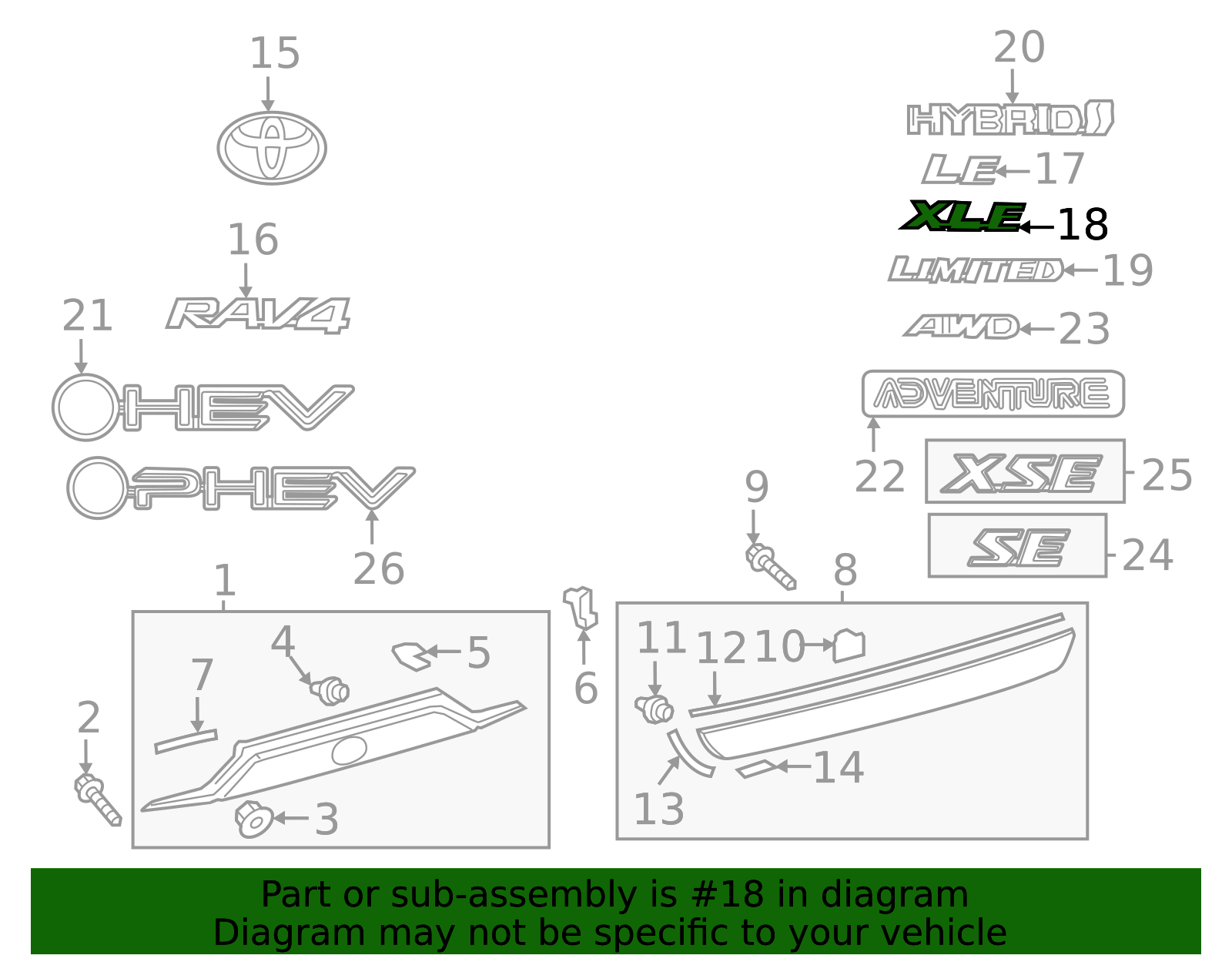754430r090 - Toyota Nameplate 2019-2025 Toyota RAV4 | Performance Auto ...