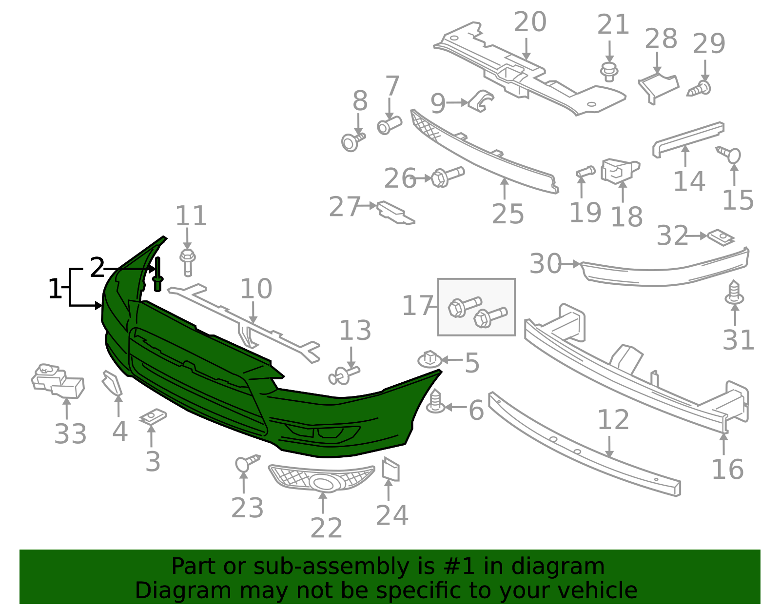 2008-2012 Mitsubishi Lancer Bumper Cover 6400B914 | Mitsubishi Auto Supply