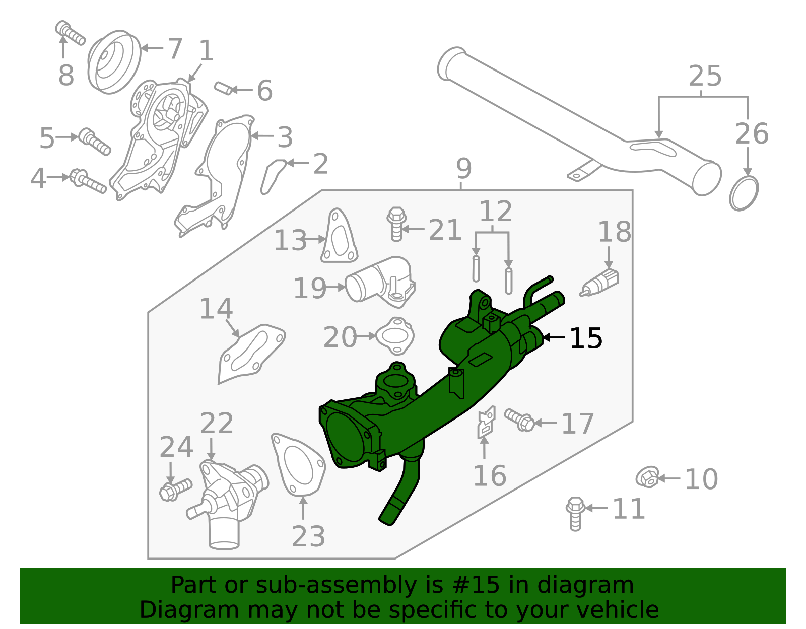 2020-2022 Kia Telluride Thermostat Housing 25620-3L380 | OEM Parts Online