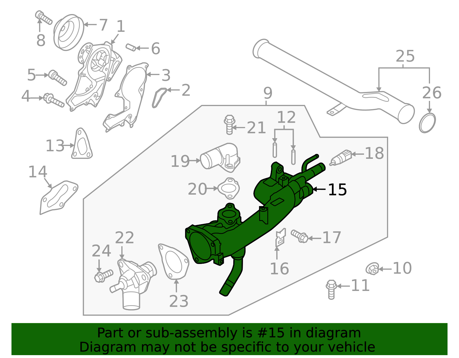 25620-3L380 - Thermostat Housing 2020-2022 Kia Telluride | Kia.Parts Store