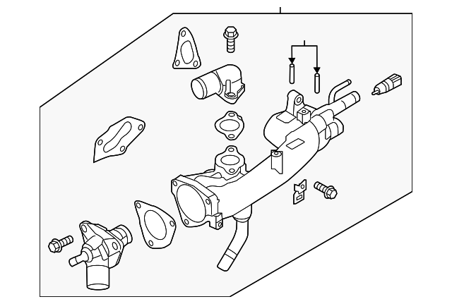 25600-3L380 - Engine Coolant Thermostat Kit 2020-2025 Kia Telluride ...
