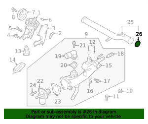 25462-35504 - Water Pipe O-Ring Genuine Kia Parts