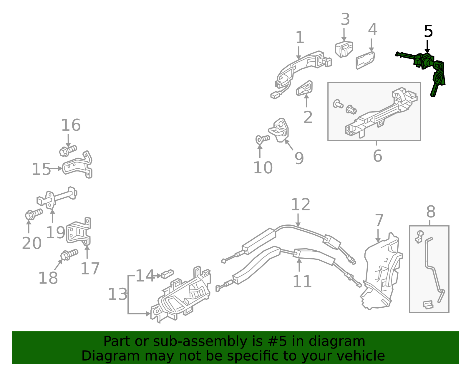 OEM 2018-2022 Honda Accord Lock Cylinder 04921-TVA-A01 | Honda ...