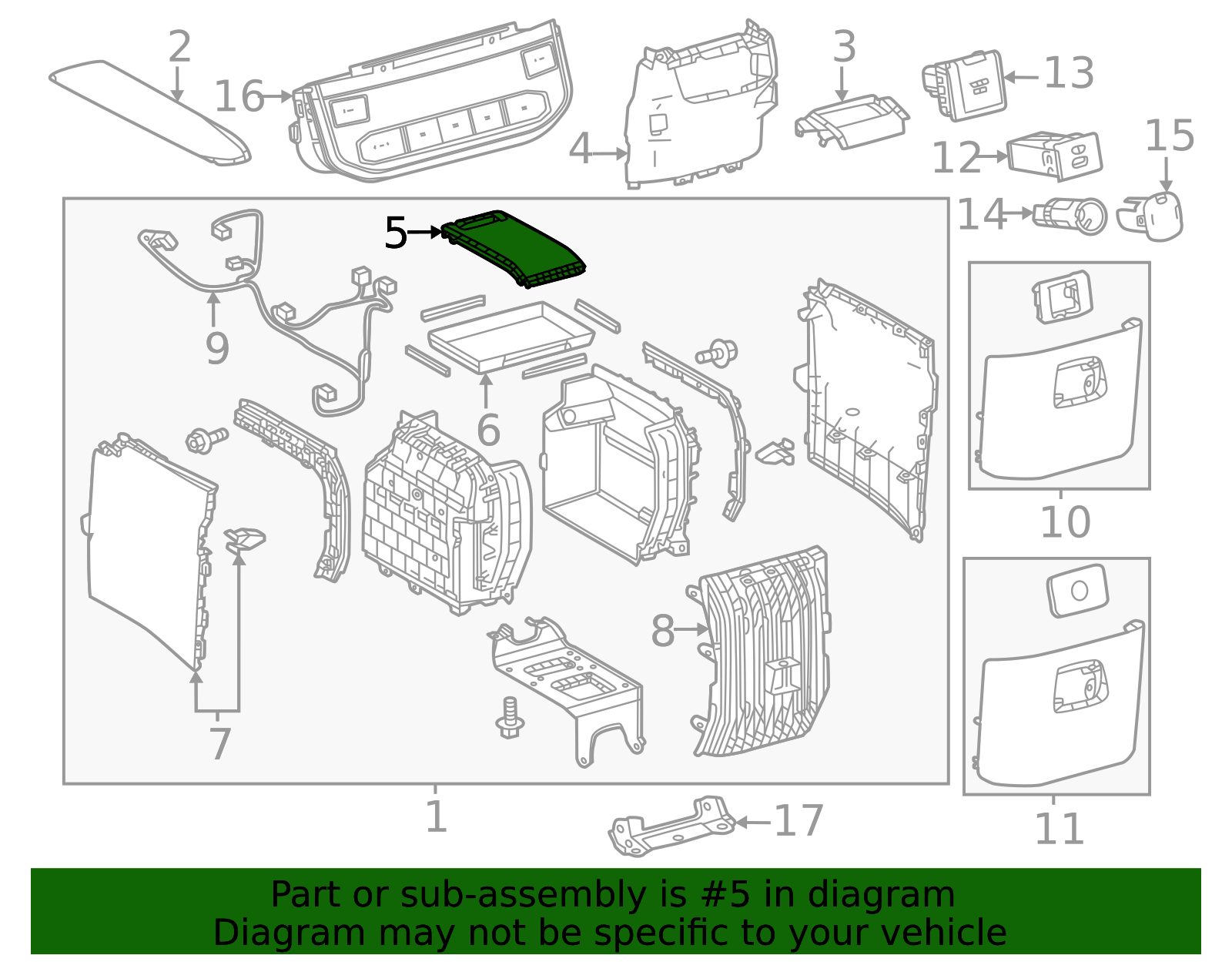 58906-0E080-C0 - Compartment Door 2024-2025 Toyota Grand Highlander ...