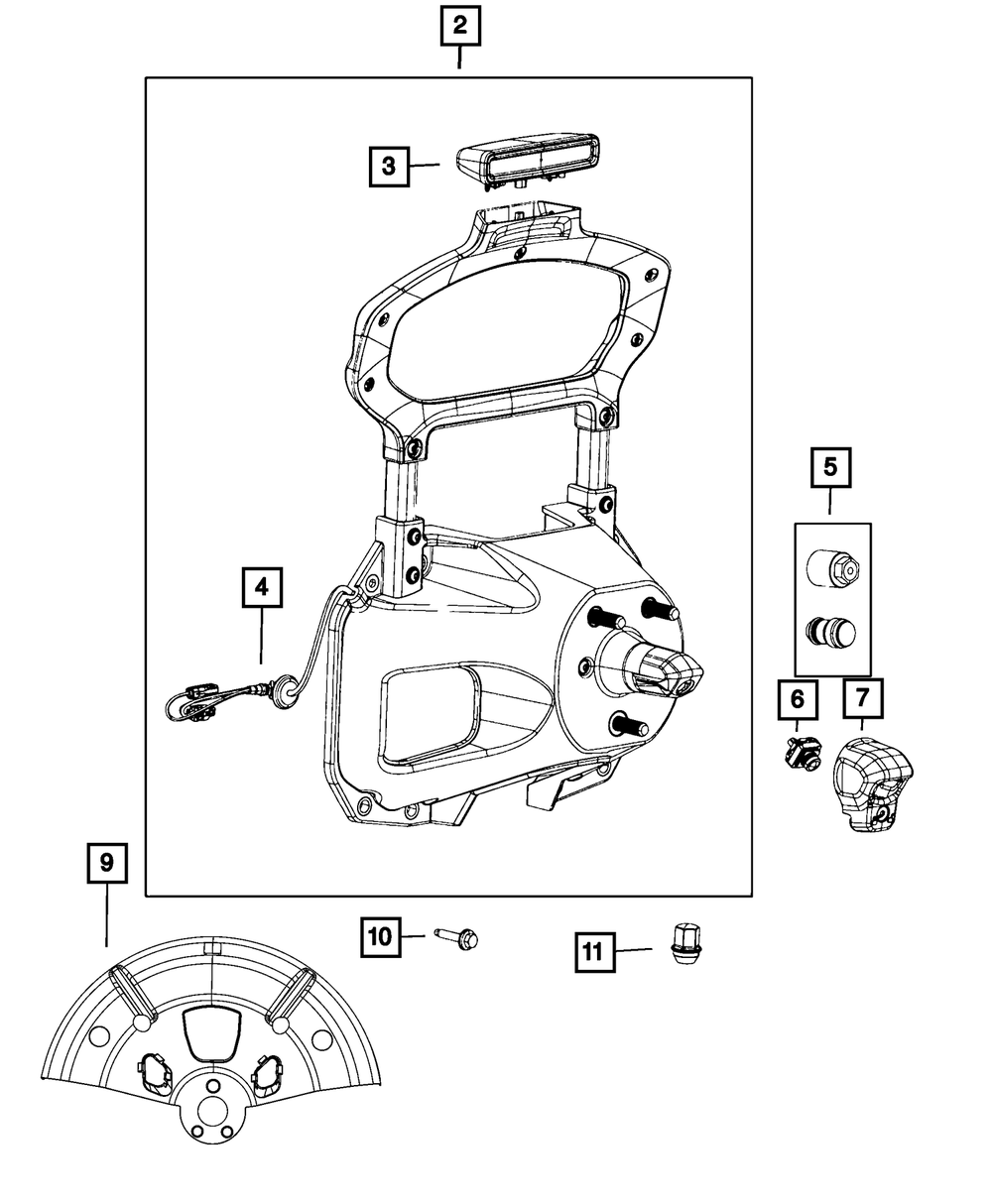 68540489AA - Back Up Camera Bezel The Official Mopar eStore