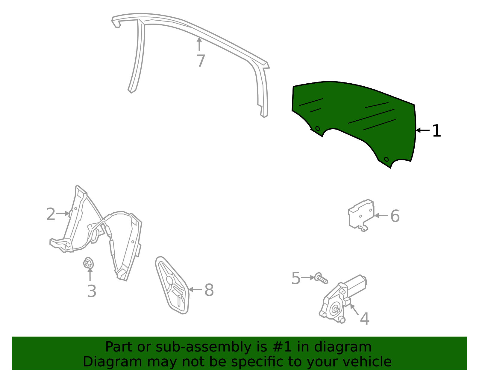2019-2025 Volkswagen Jetta Door Glass 17A-845-201-B | VW Direct Auto Parts