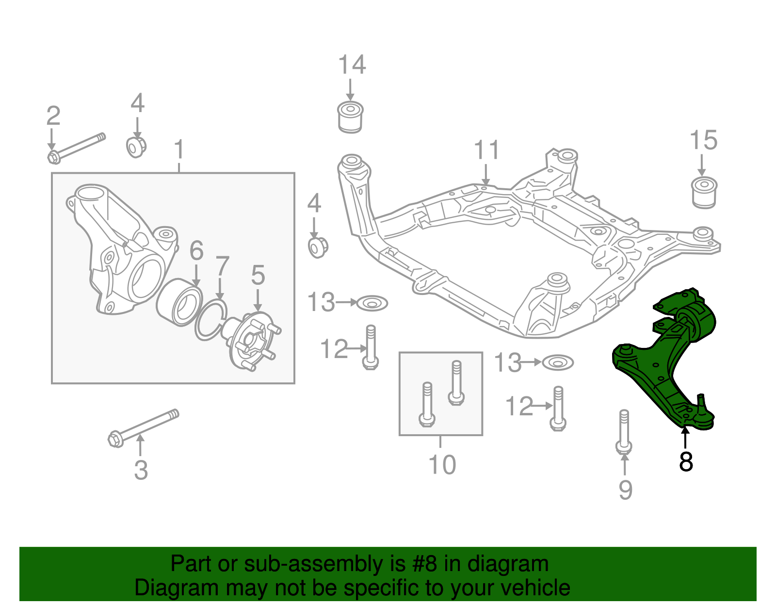 Genuine OEM Lower Control Arm Part# LR126119 Fits 2015-2019 Land Rover ...