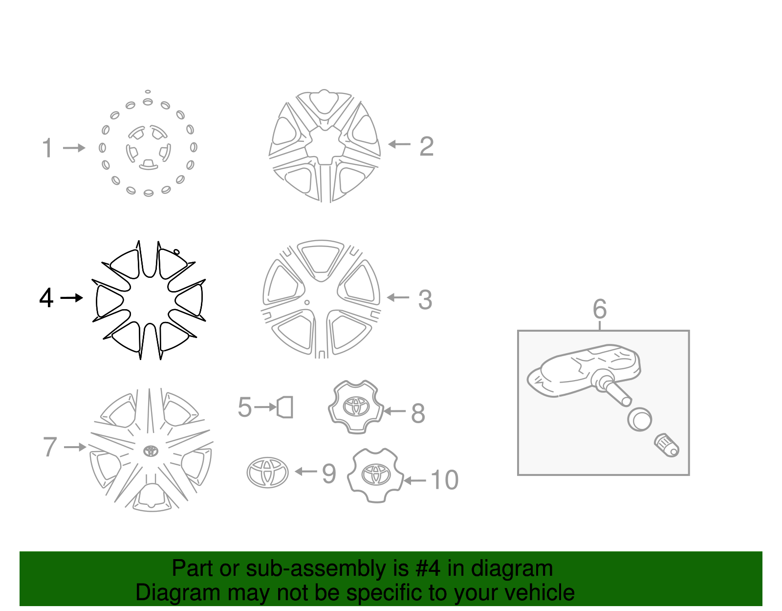 2006-2012 Toyota RAV4 Wheel Disc 42611-42381 | Toyota Parts Center