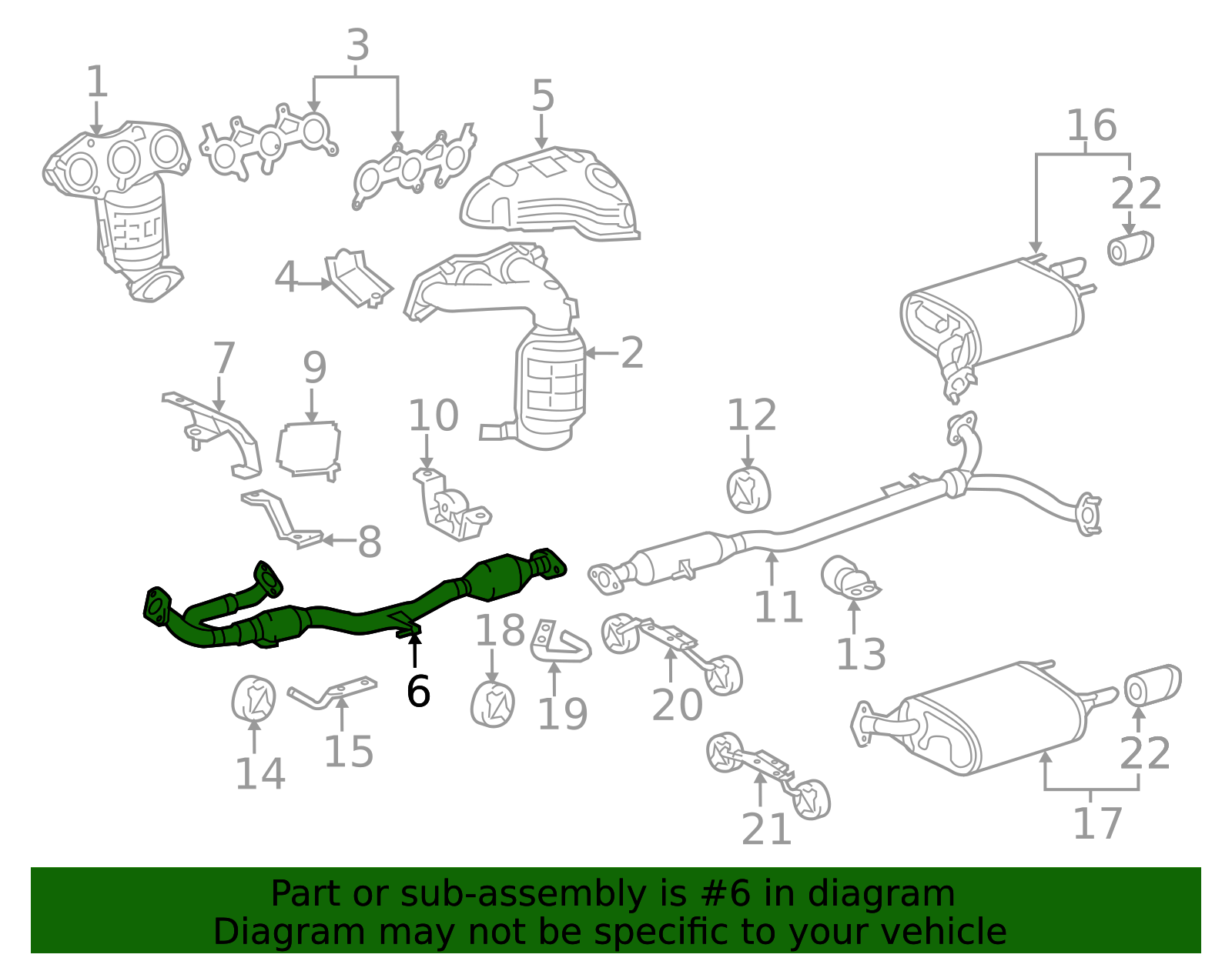 2007-2012 Toyota 2007-2012 Toyota - Front Pipe 17410-0P100 | Sparks Parts