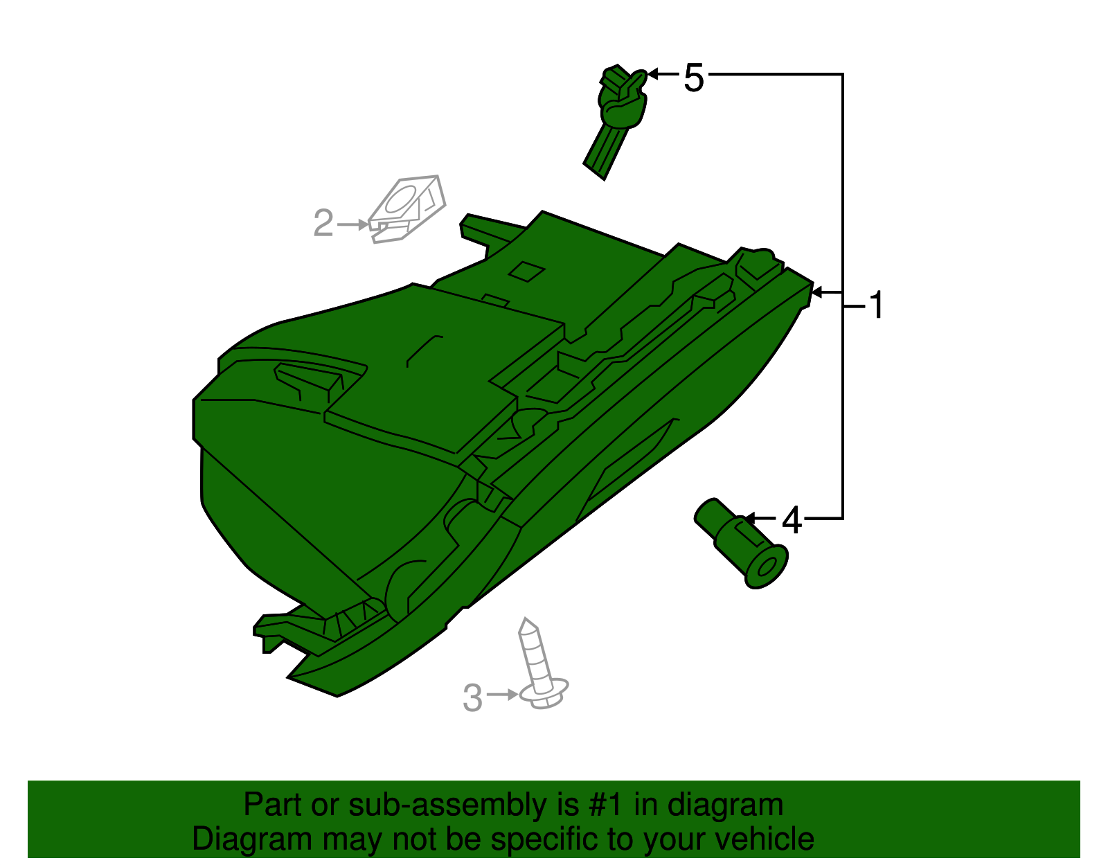 117-680-42-00-8L36 - Glove Box Assembly 2014-2020 Mercedes-Benz ...