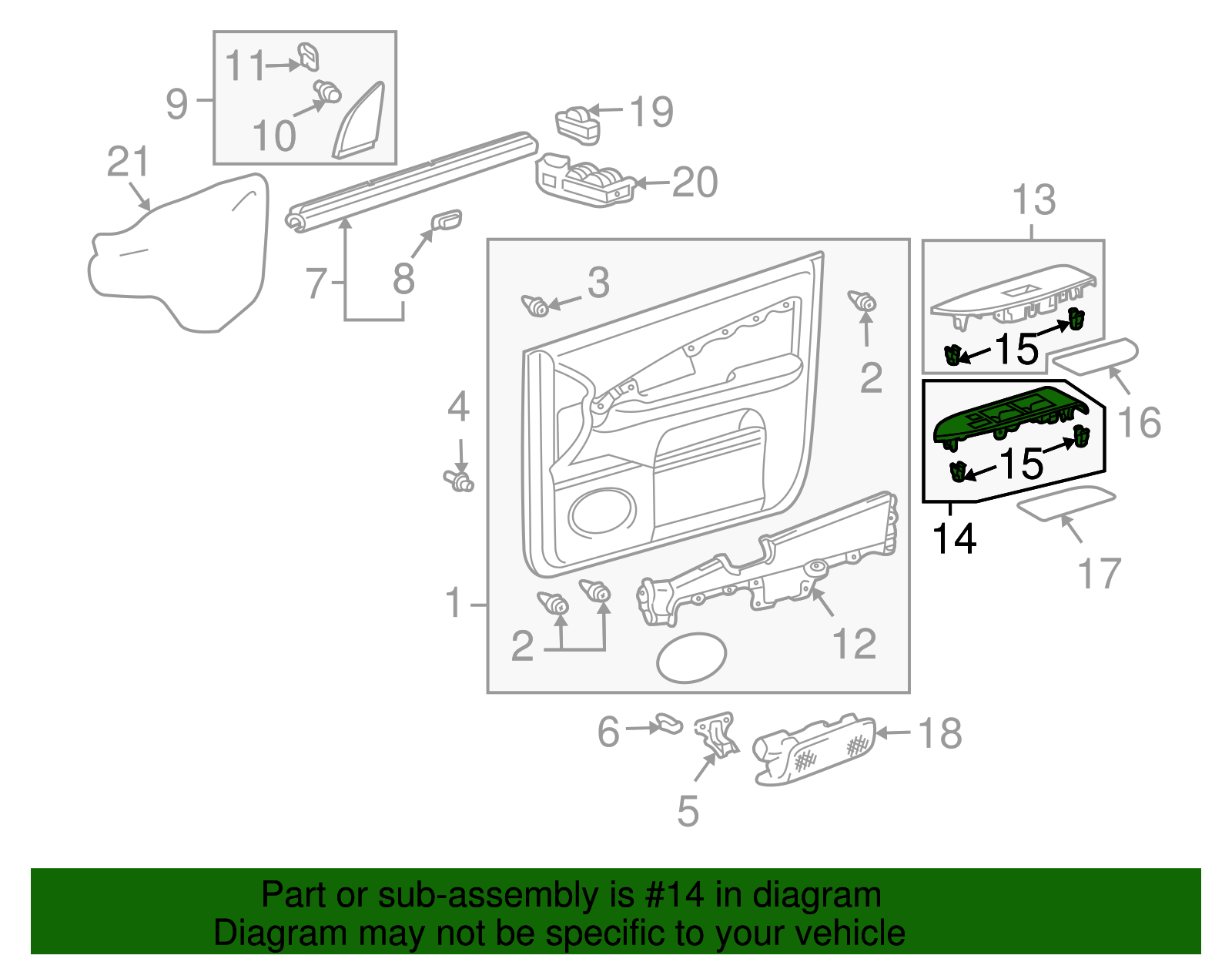 74240-48140 - Switch Bezel 2004-2008 Lexus | Longo Lexus Parts