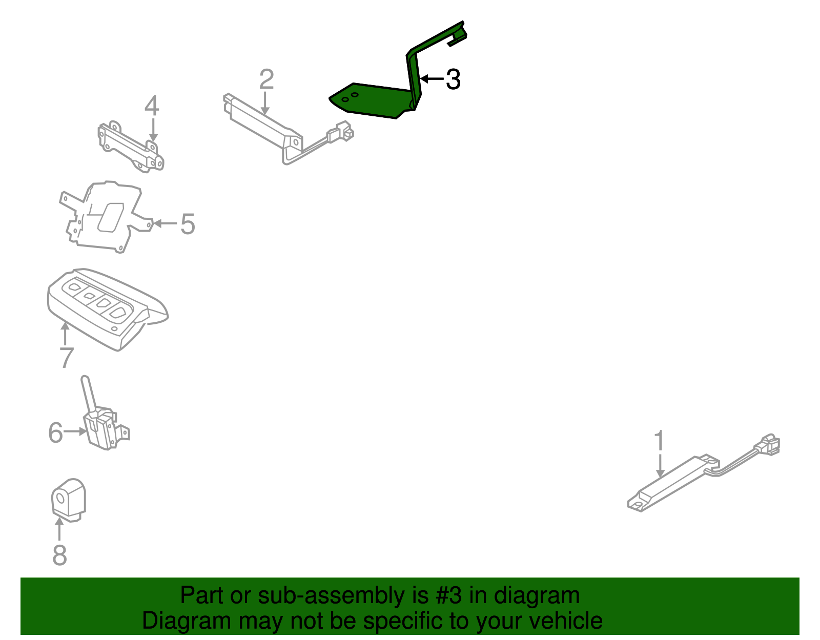 Hyundai - 93882-2W000 - Antenna - 2013-2016 Hyundai | OEM Hyundai Parts ...