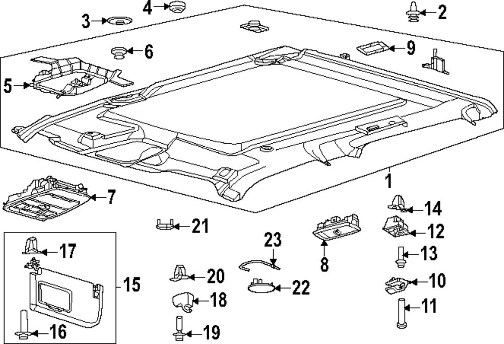 2023-2025 Ford Sun-Visor PC3Z-6004105-YC | Miracle Ford Parts