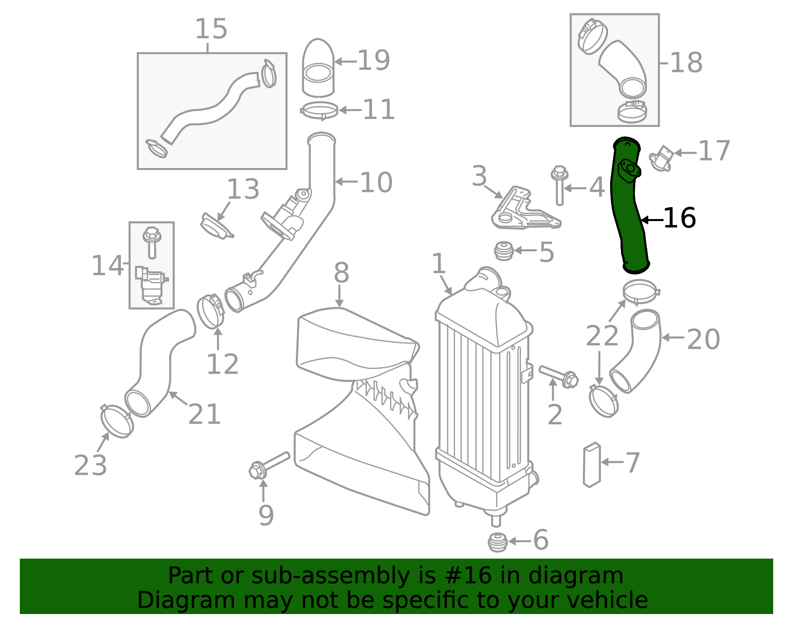 2011-2014 Hyundai Sonata Inter-Cooler Hose 28287-2G200 | MotorMotor