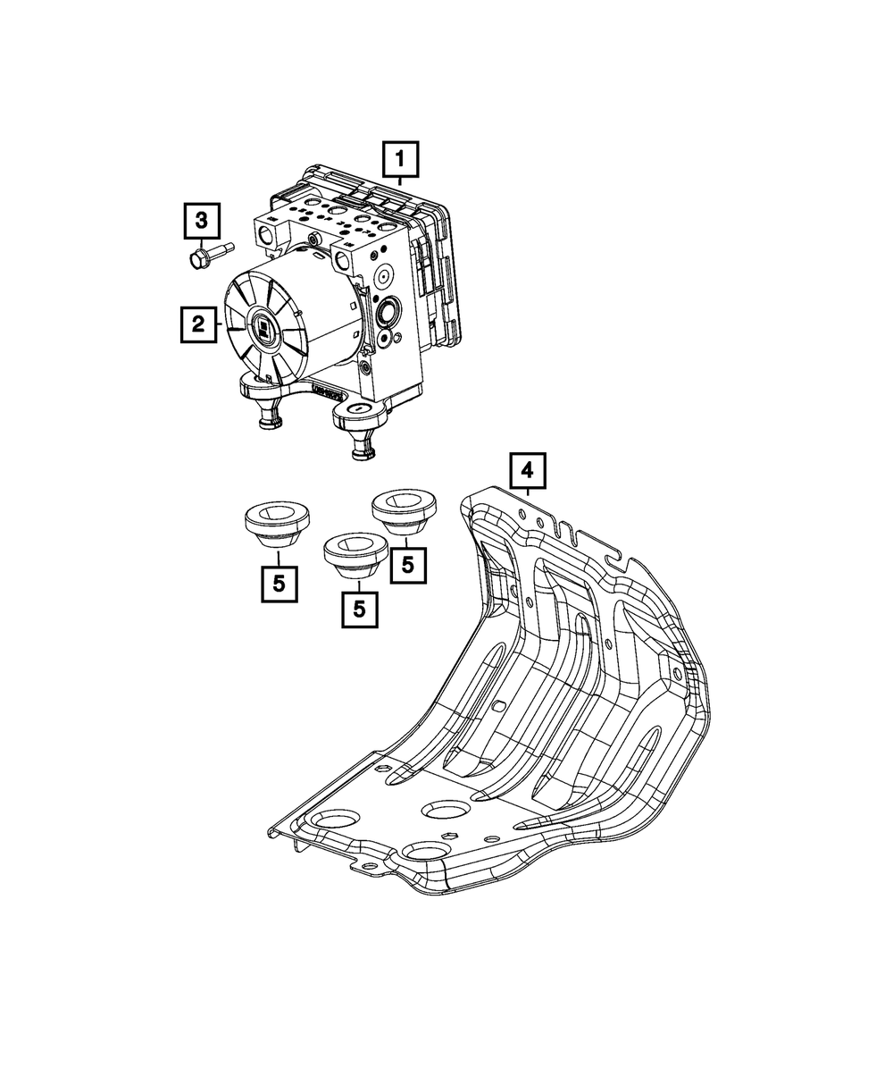 68621091AA - Anti-Lock Brake System Module 2023 Jeep Gladiator | Mopar ...