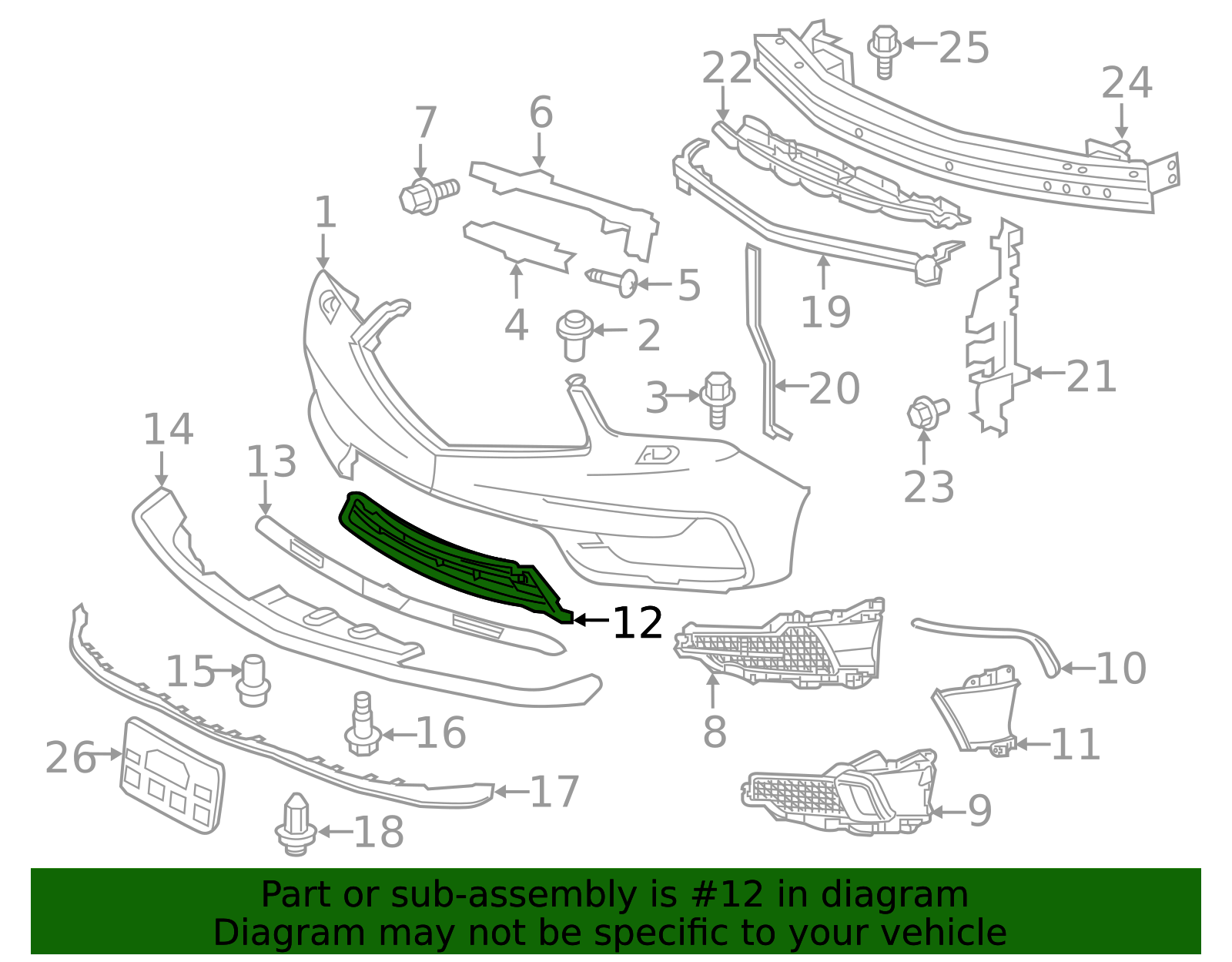 71103-TZ5-A11 - Lower Grille 2017-2020 Acura MDX | Curry Acura Parts