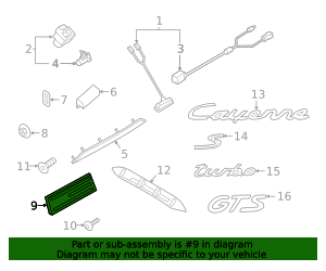 2019-2022 Porsche Cayenne License Bracket 9Y0-827-211-B | Gaudin ...
