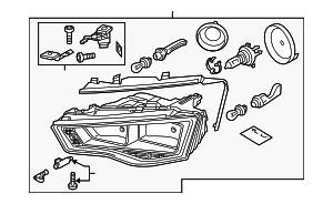 8K0-941-004-AD - Headlamp Assembly 2013-2016 Audi | Audi OEM Parts Guy