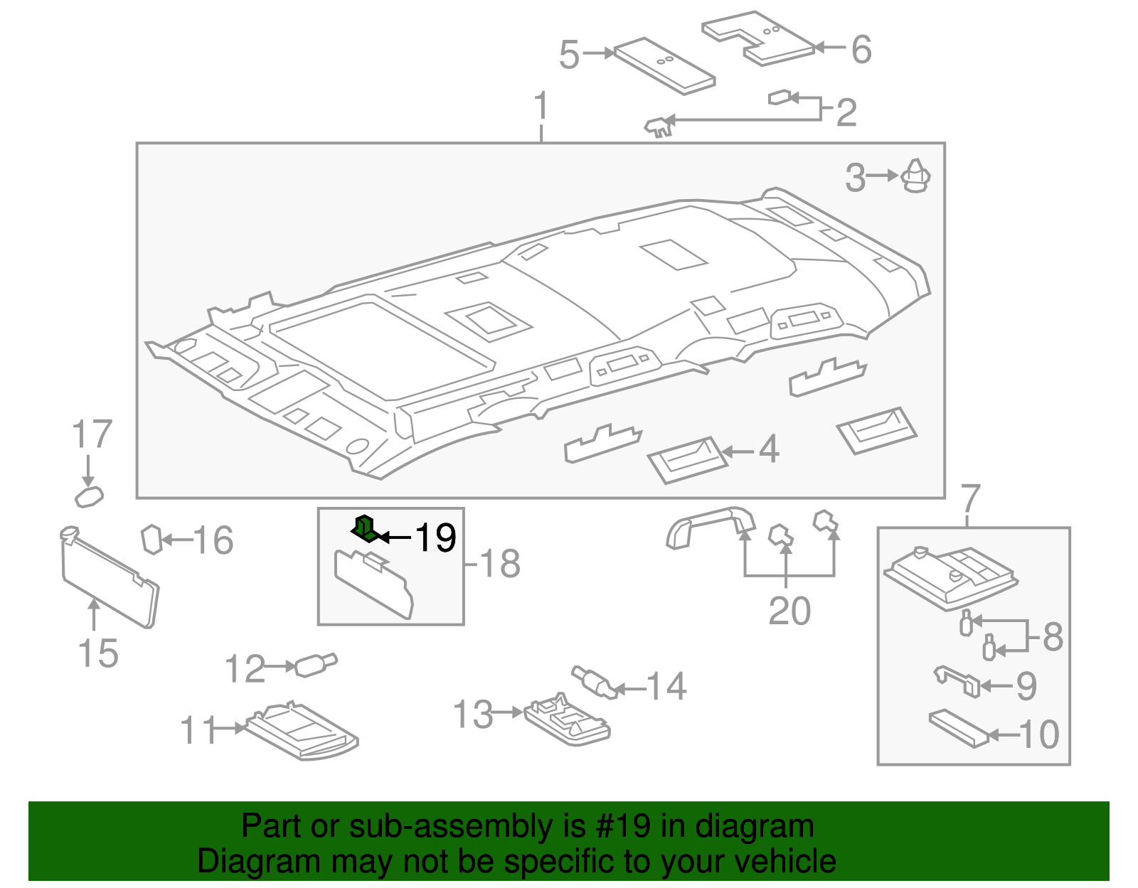 74336-52010 - Sun Visor Mounting Clip 2008-2021 Toyota | Group 1 Auto Parts