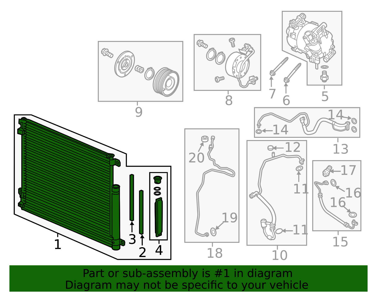 80100-TBA-A02 - W Condenser Assembly | Honda Factory Parts