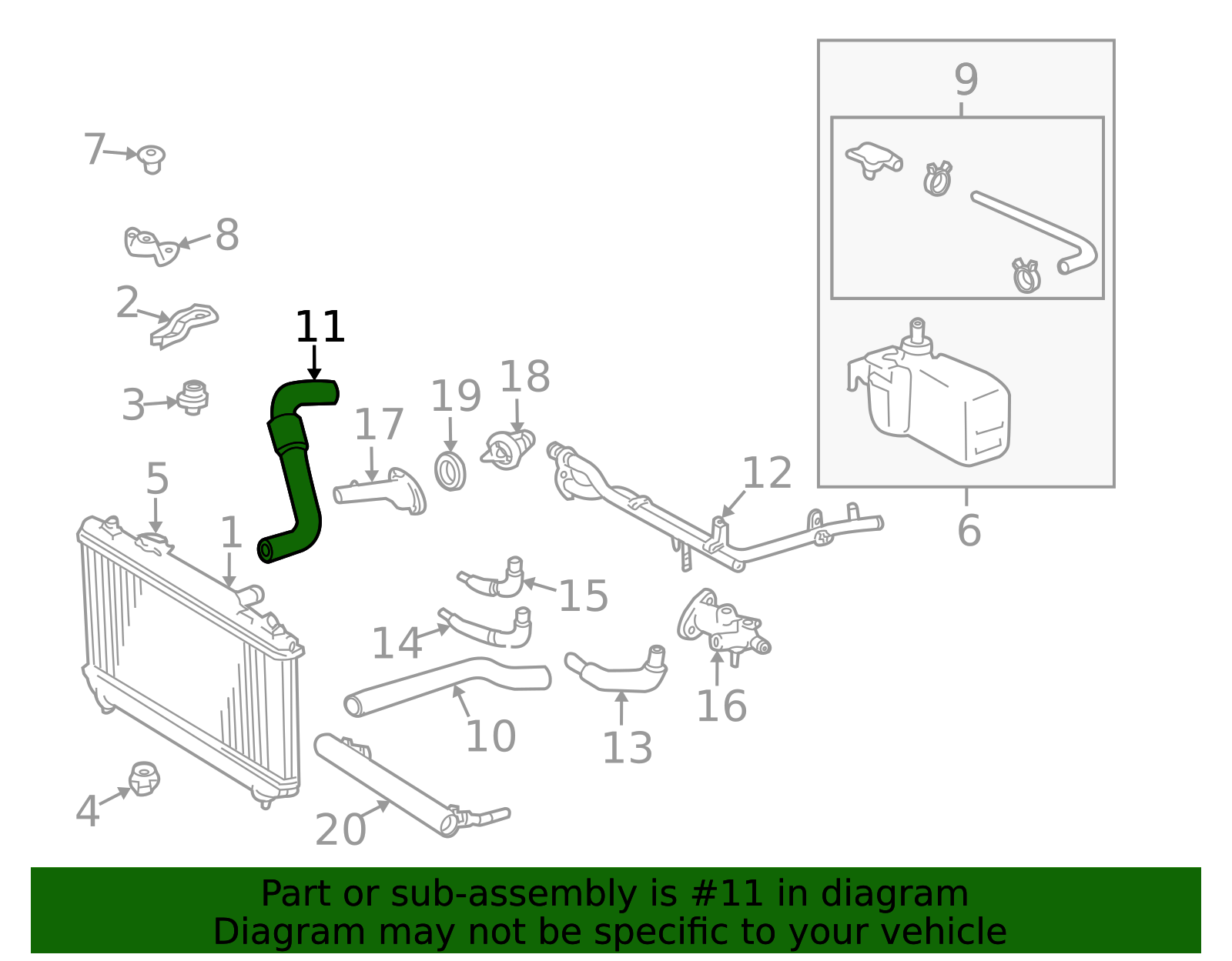 16572-03070 - Lower Hose 1992-2001 Toyota | Bam Wholesale Parts