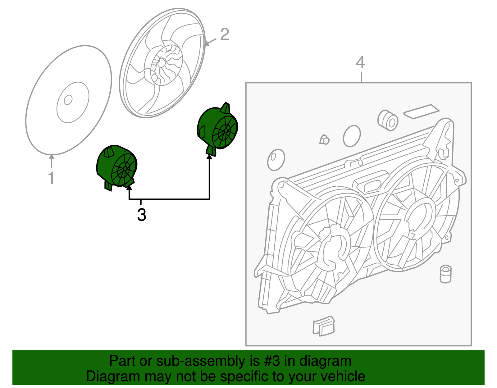 2007-2014 GM Engine Cooling Fan Motor 15780796 | Capital Chevy Parts