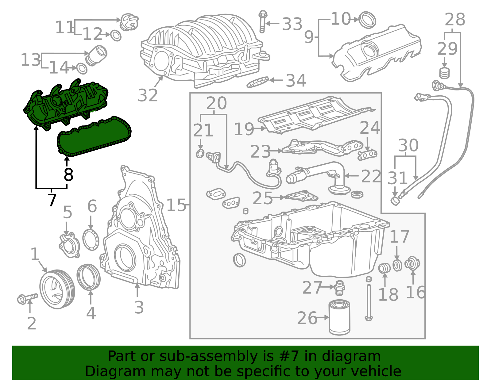 12630880 - Passenger Side Rocker Arm Cover 2014-2022 GM | Chevrolet ...