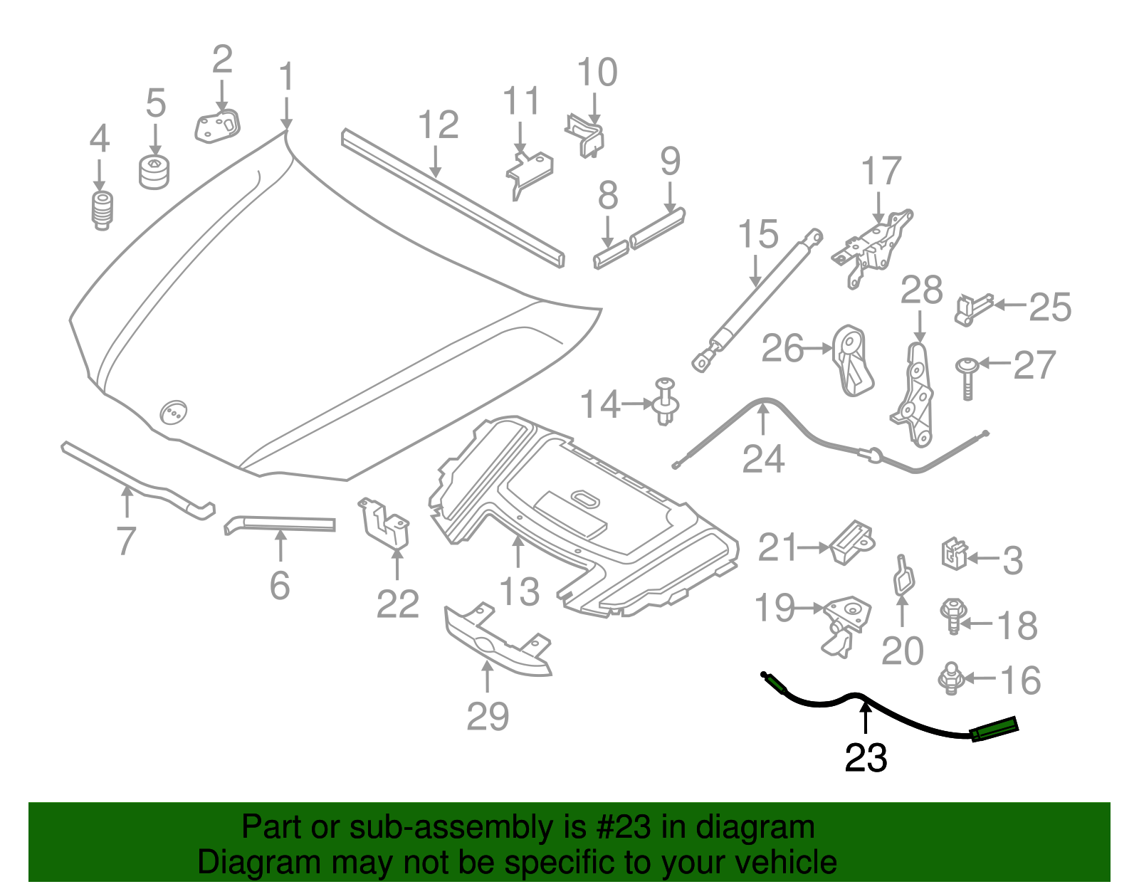 51237184432 - 2007-2015 BMW Release Cable (51-23-7-184-432) | BMW of ...