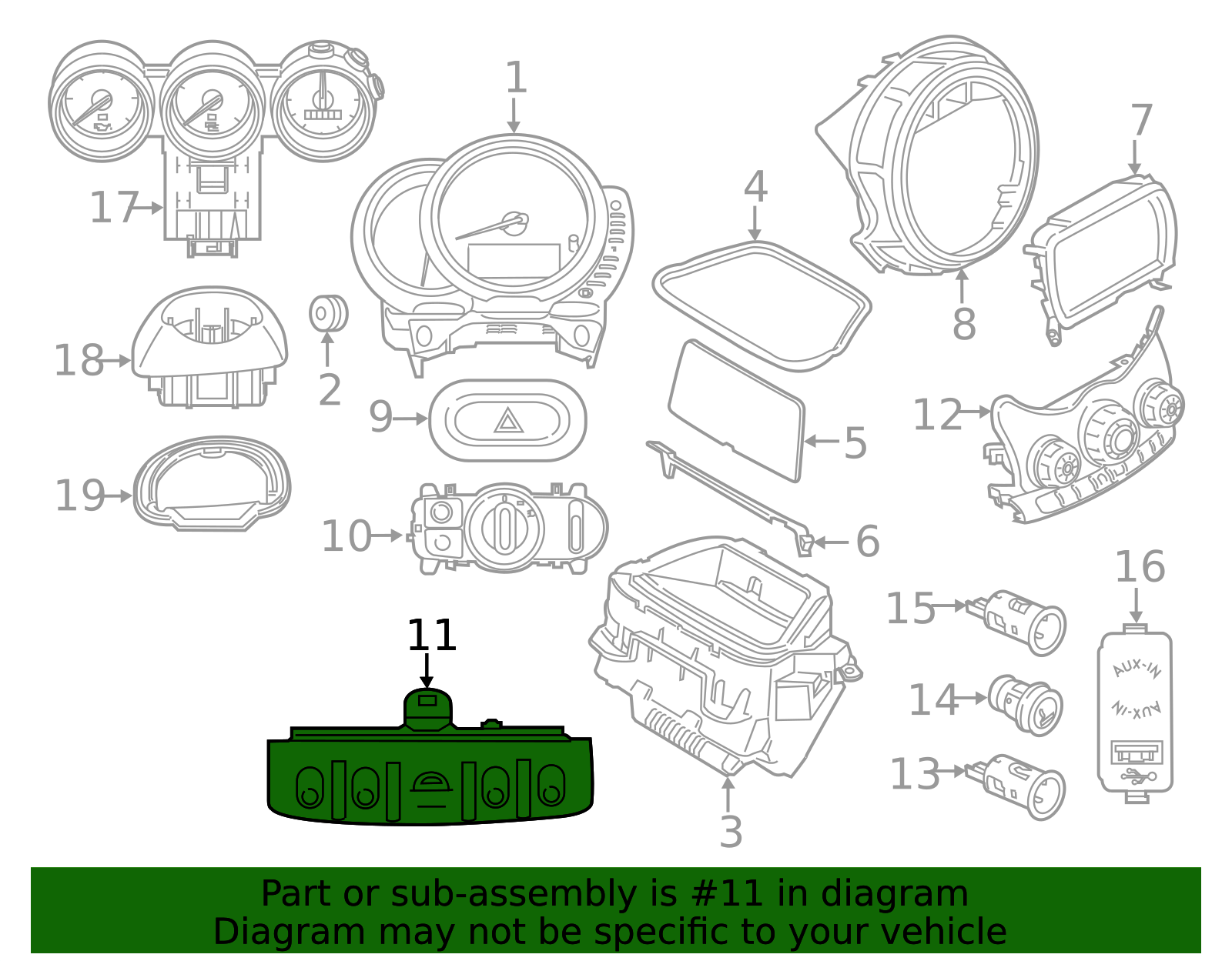 2014-2024 Mini Cooper | Multi Switch | 61-31-9-328-288 | BMW OEM Parts ...