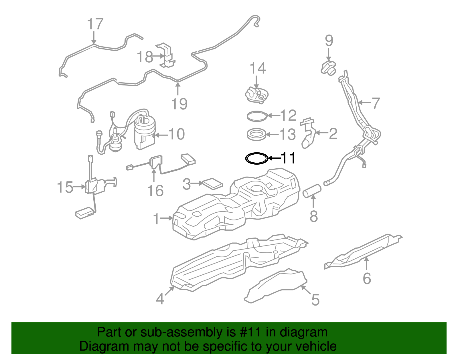 2005-2009 Land Rover Fuel Pump Assembly Gasket LR006778 | OEM Parts Online