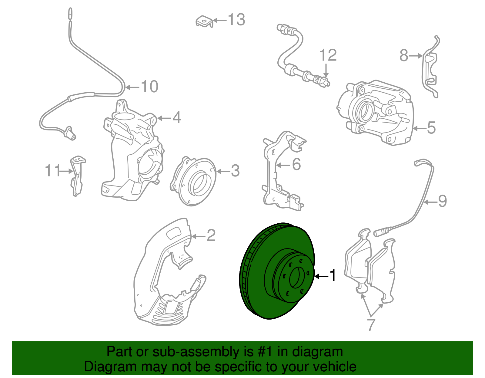 34116864057 - 2002-2008 BMW Front Brake Rotor (34-11-6-864-057) | BMW ...