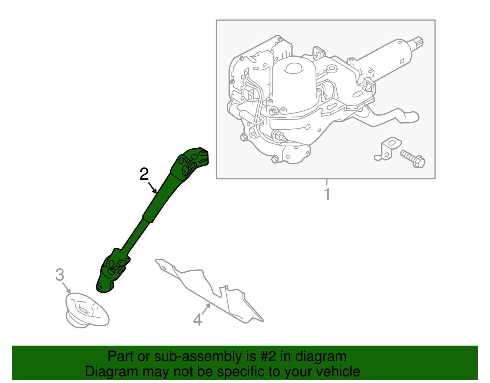 2017-2023 Nissan Column Shaft 48080-6MA0A | Bill Kay Nissan Parts