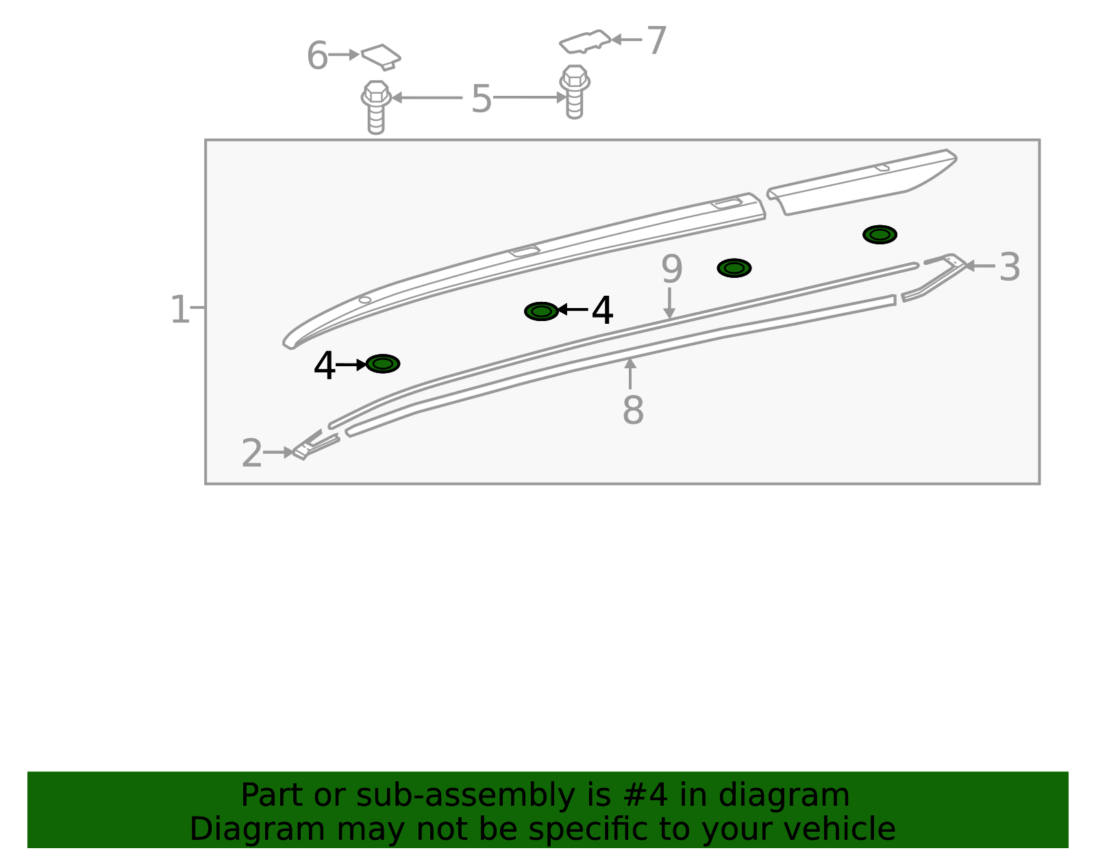 Genuine Official Toyota Side Rail Seal part# 63437-0E040 for Ourisman ...
