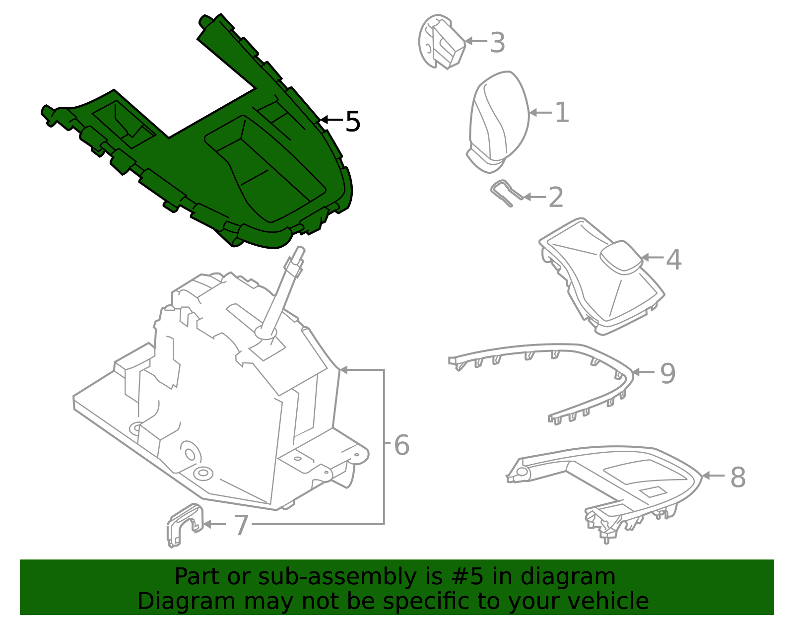 2020-2025 Subaru Shift Indicator 35179AN01C | Subaru Parts Guys