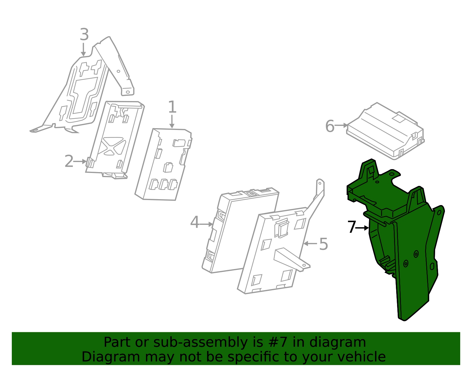 7P0-907-333 - Module Bracket 2011-2017 Volkswagen Touareg | Wolfsburg ...
