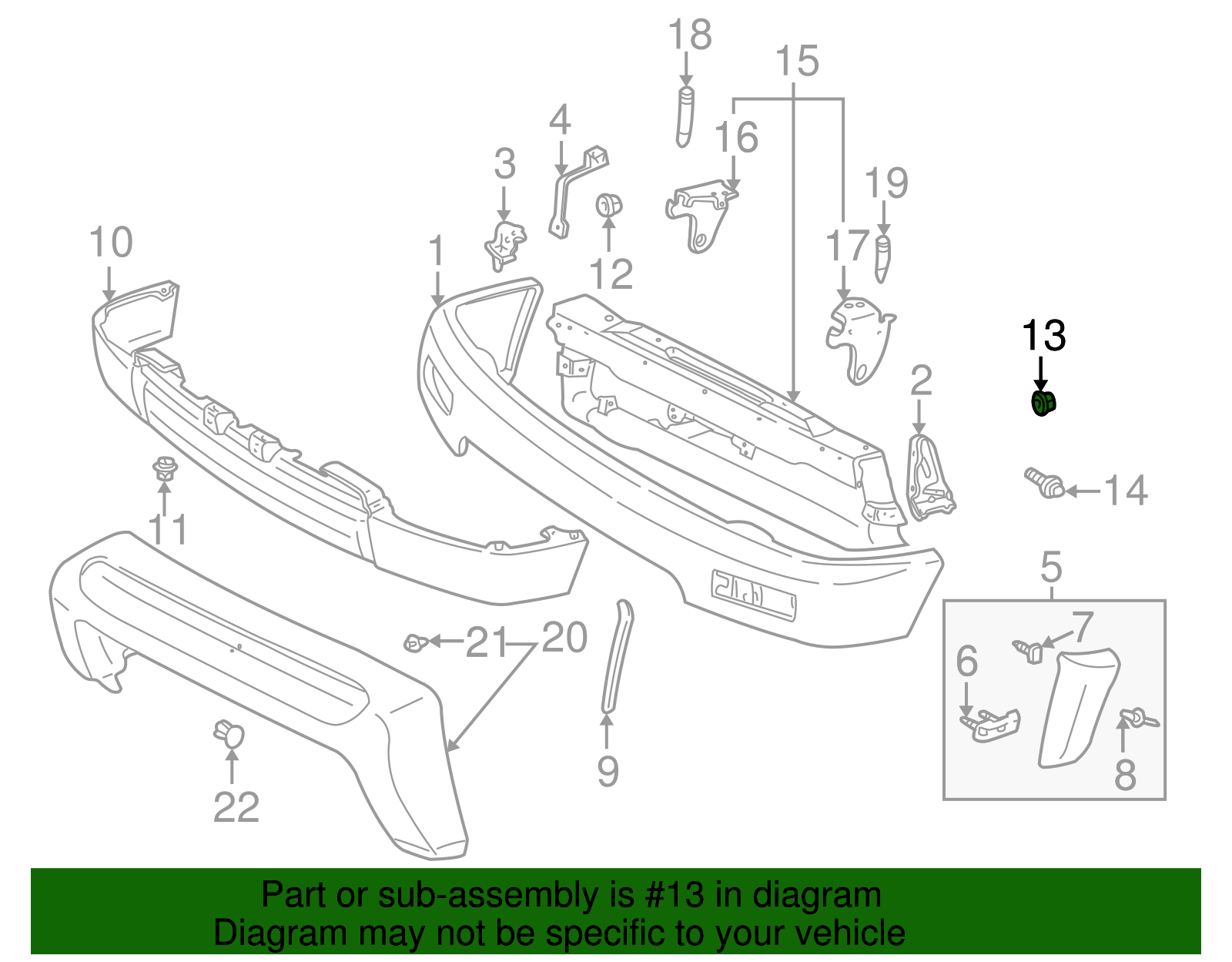 Genuine Toyota Valance Panel Grommet part# 90179-06322 for 1996-1998 ...