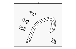 2000-2006 Toyota Tundra Wheel Opening Molding 75088-0C010 | Toyota ...